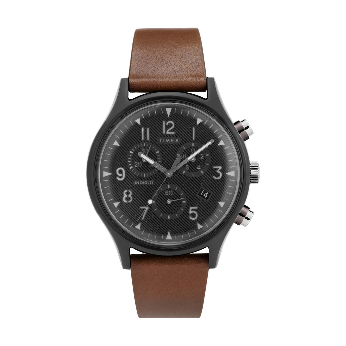 MK1 Supernova™ Chronograph 42mm Leather Strap Watch - Gray, Brown